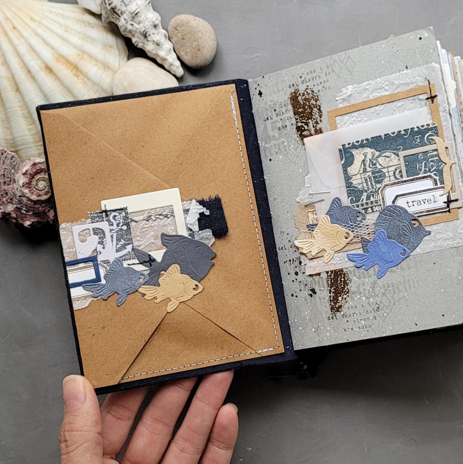Summer and Sea Junk Journal, Unique Junk Book Handmade Art Book 4x6 - Etsy