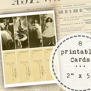 8 Ballerina Cards Digital Download Collage Sheet Printable - Etsy