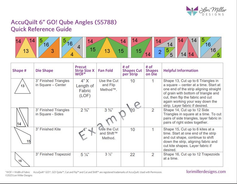 PDF Download - Accuquilt Qube Quick Reference Guide - Etsy