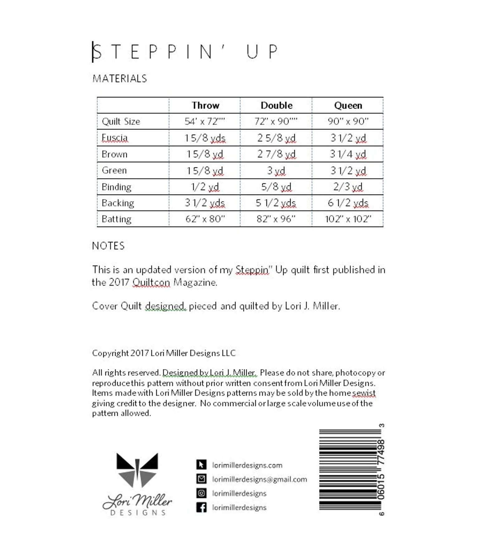 PDF Pattern Steppin' Up - Etsy