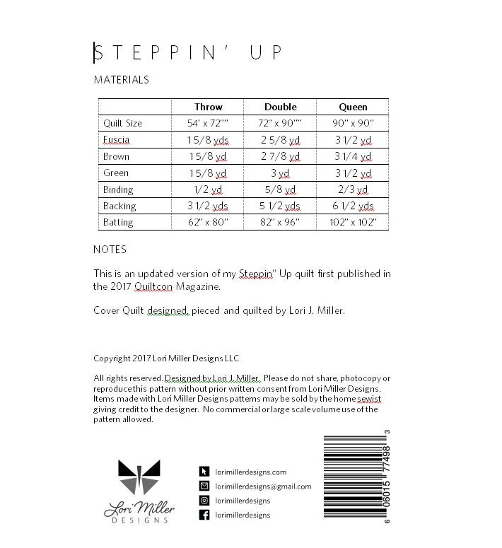 PDF Pattern Steppin' Up - Etsy