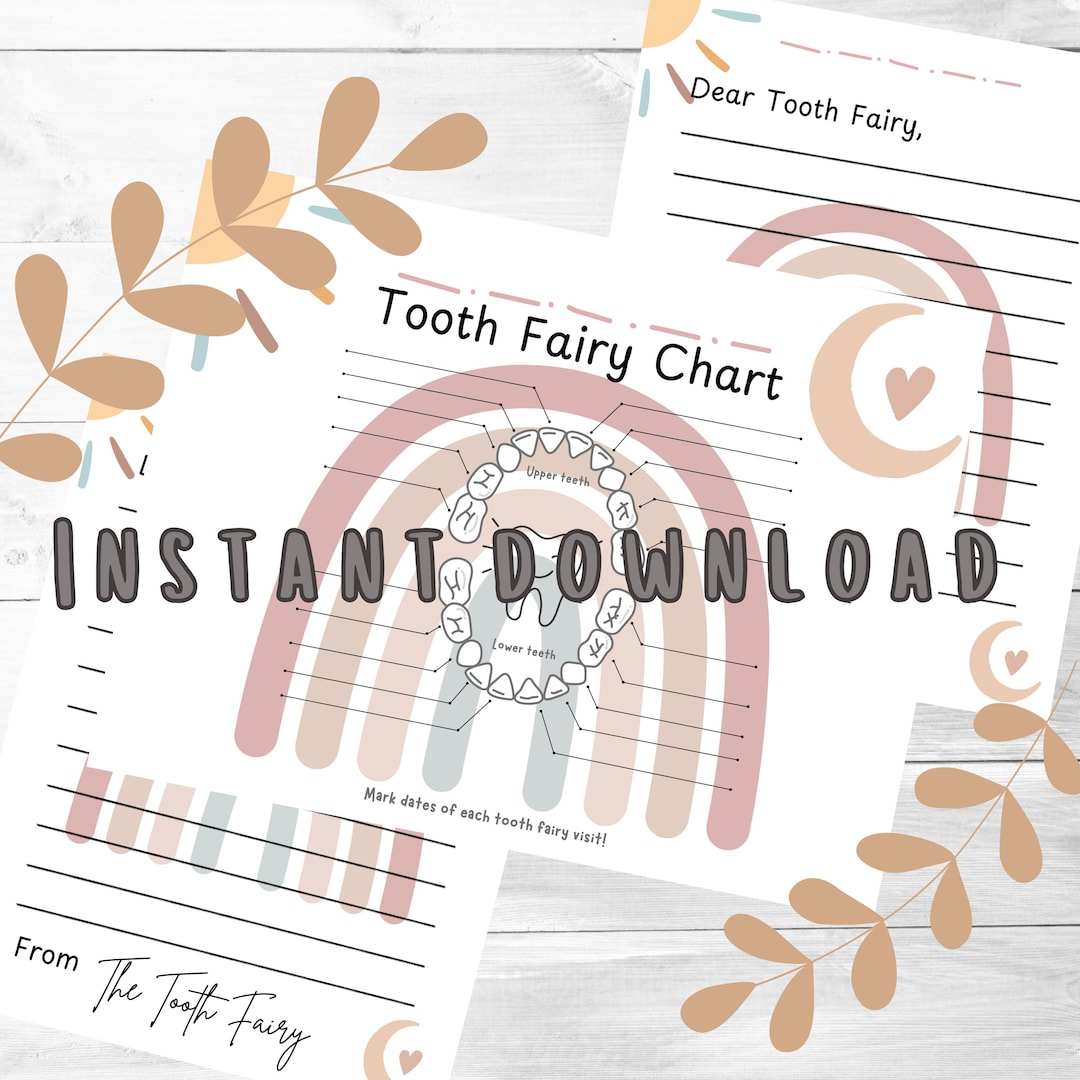 Tooth Fairy Lost Tooth Chart L Letter to the Tooth Fairy L Letter From ...