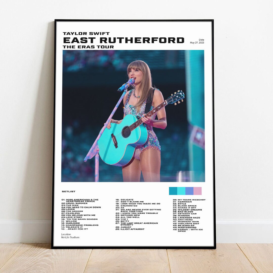 Taylor Swift East Rutherford Poster Taylor Album Lyric Print - Etsy