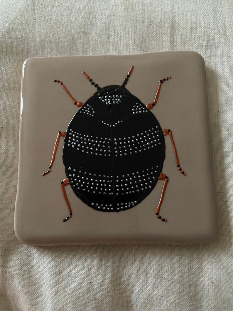 End of Line Insects Designs Original Ceramic Tile Painting - Etsy