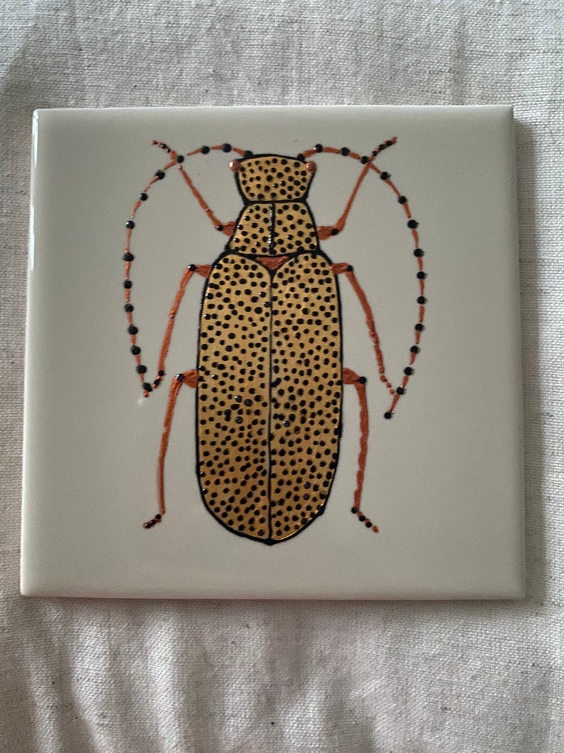 End of Line Insects Designs Original Ceramic Tile Painting - Etsy