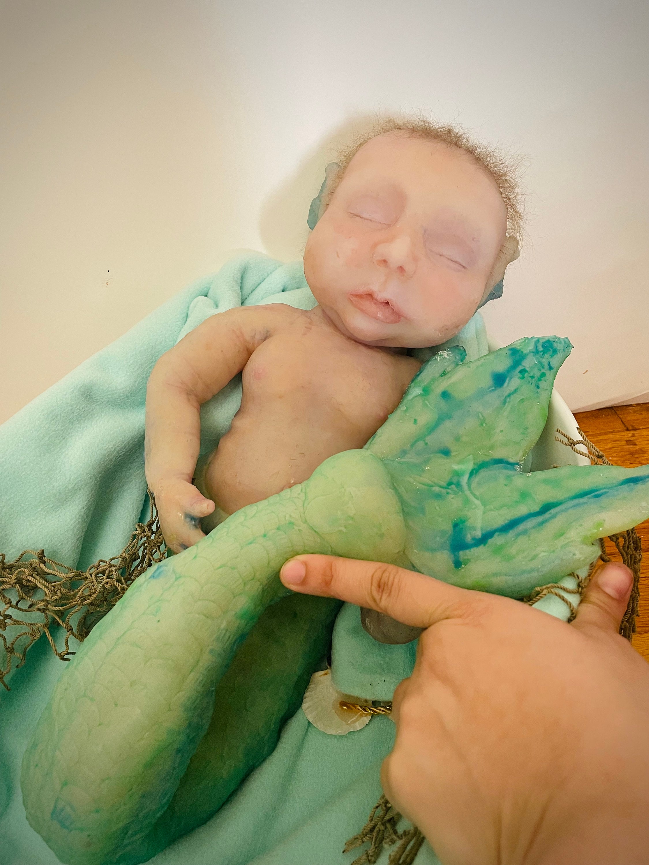 Reborn Mermaid Baby Solid Silicone Body Ecoflex 00-20 Silicone Doll - Etsy