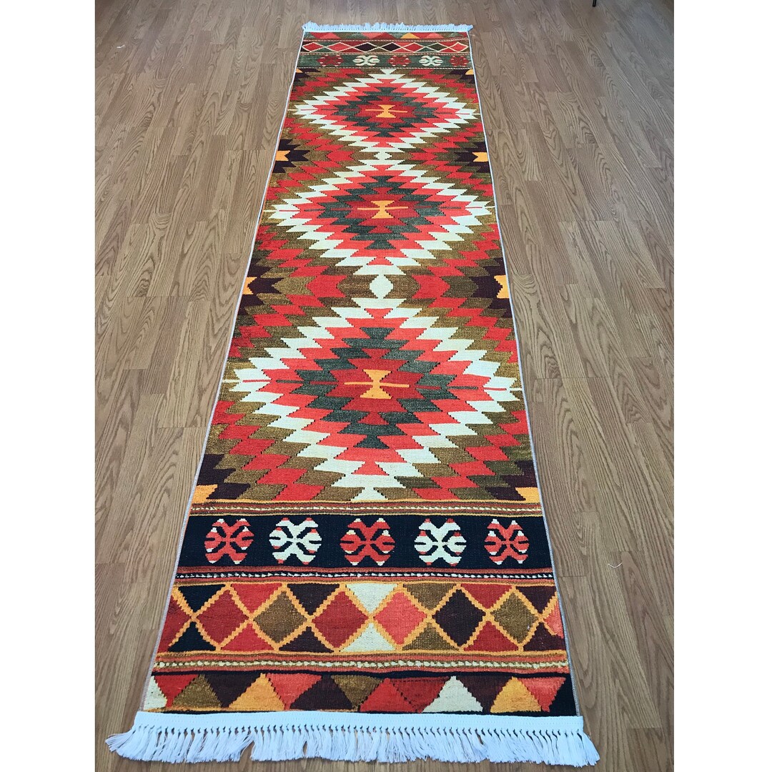 Brand New Turkish Kilim Design Runner Rug for Kitchen - Etsy