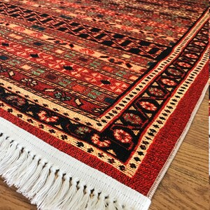 New Turkish Kilim Design Red Area Rug, Runner Rug for Hallway, Bedroom ...