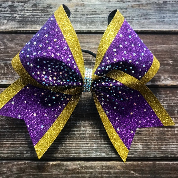 Rhinestone Cheer Bow - Etsy