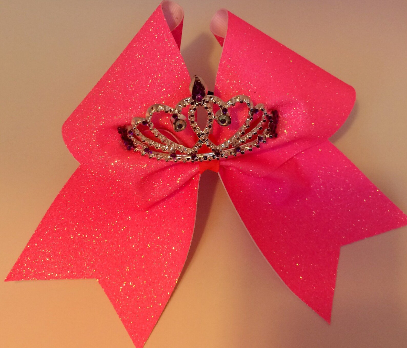 Pink Princess Cheer Bow - Etsy