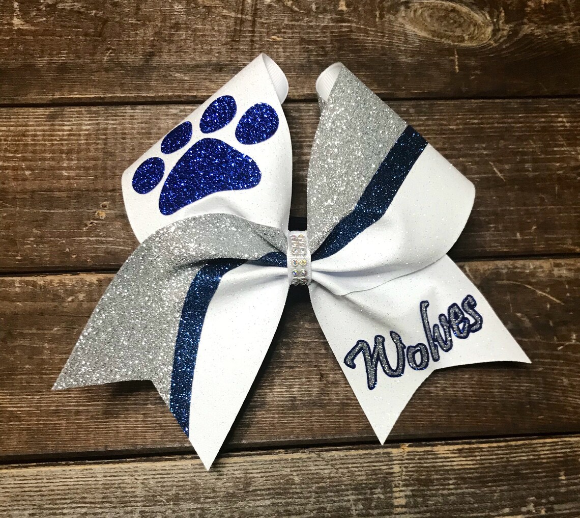 Wolves Cheer Bow / Can Be Customized for Other Team Mascots | Etsy