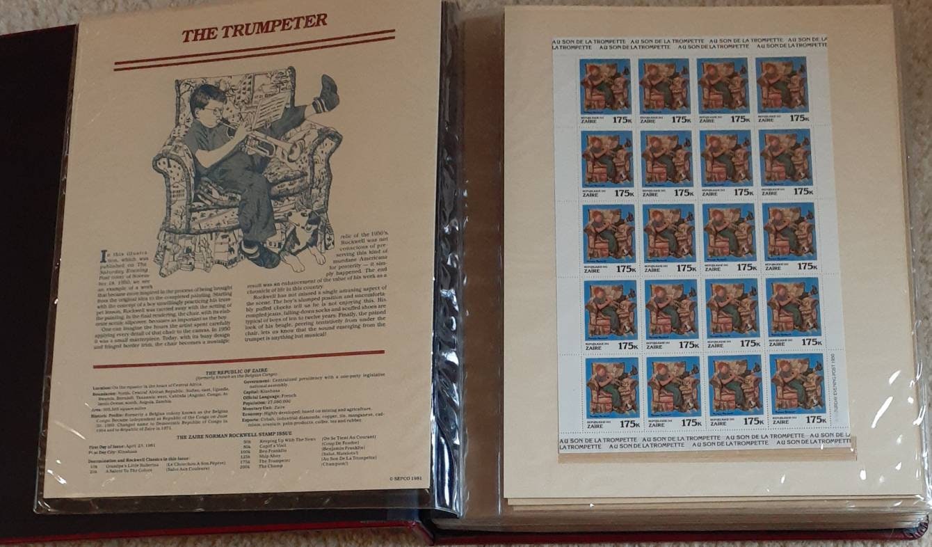 Norman Rockwell Miniature Sheet Mint Stamp Collection 2 Etsy