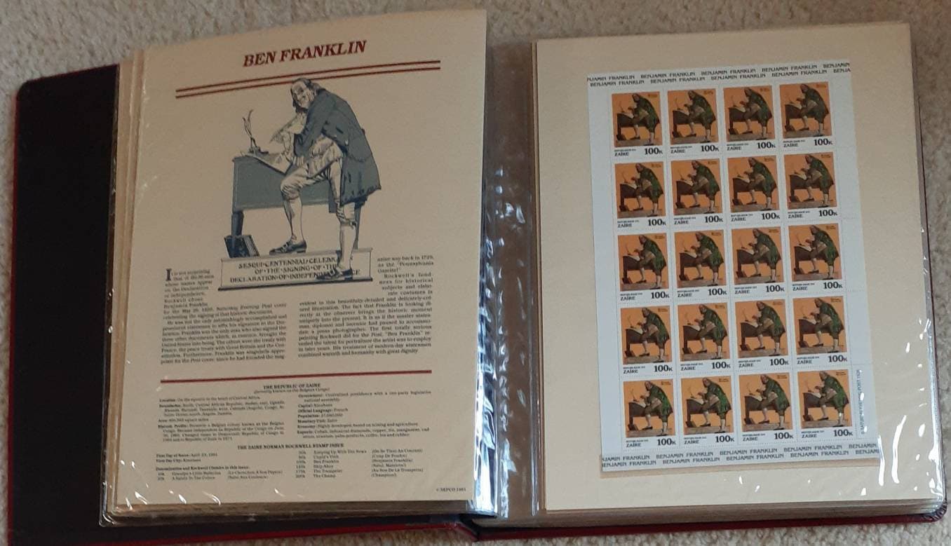 Norman Rockwell Miniature Sheet Mint Stamp Collection 2 Etsy