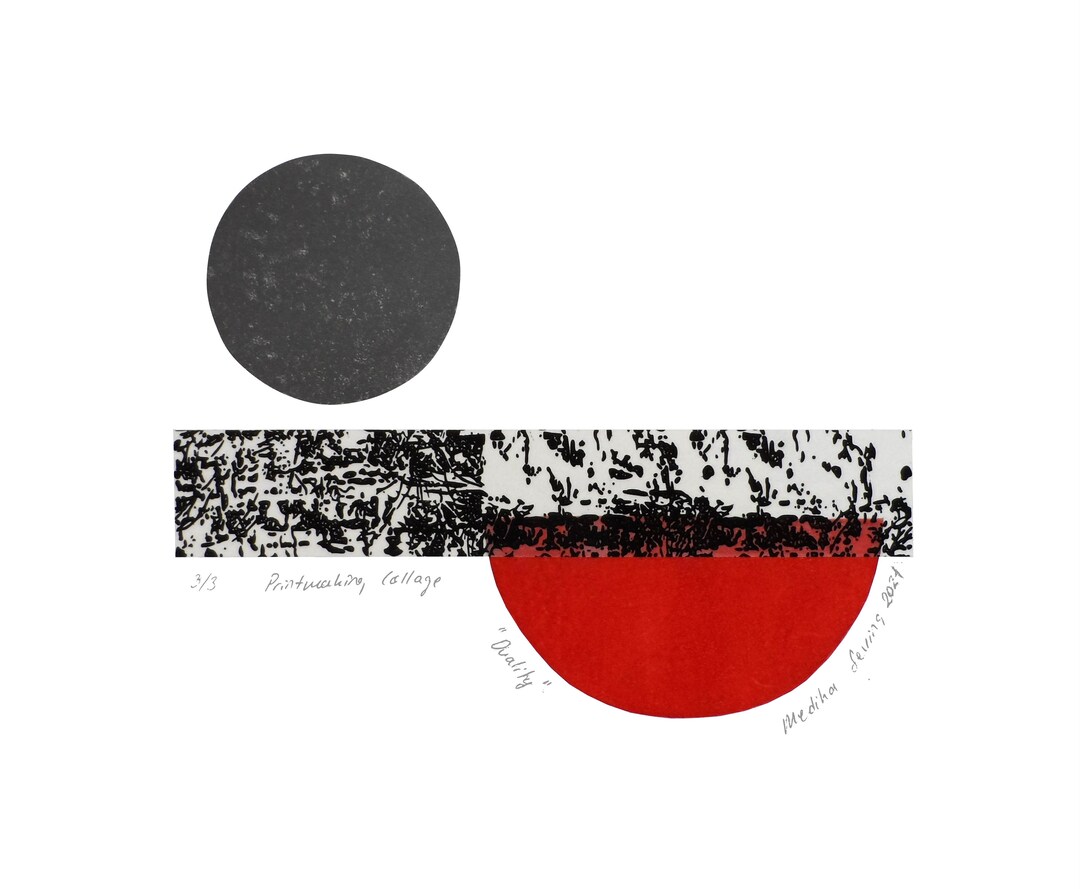Duality - Printmaking Collage- Original Art Work - Etsy