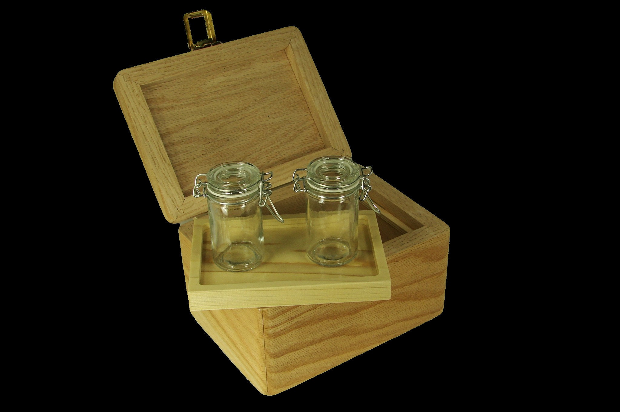 PIKES PEAK Stash Box, Red Oak/large Stash Box/ Locking Stash Box/stash ...