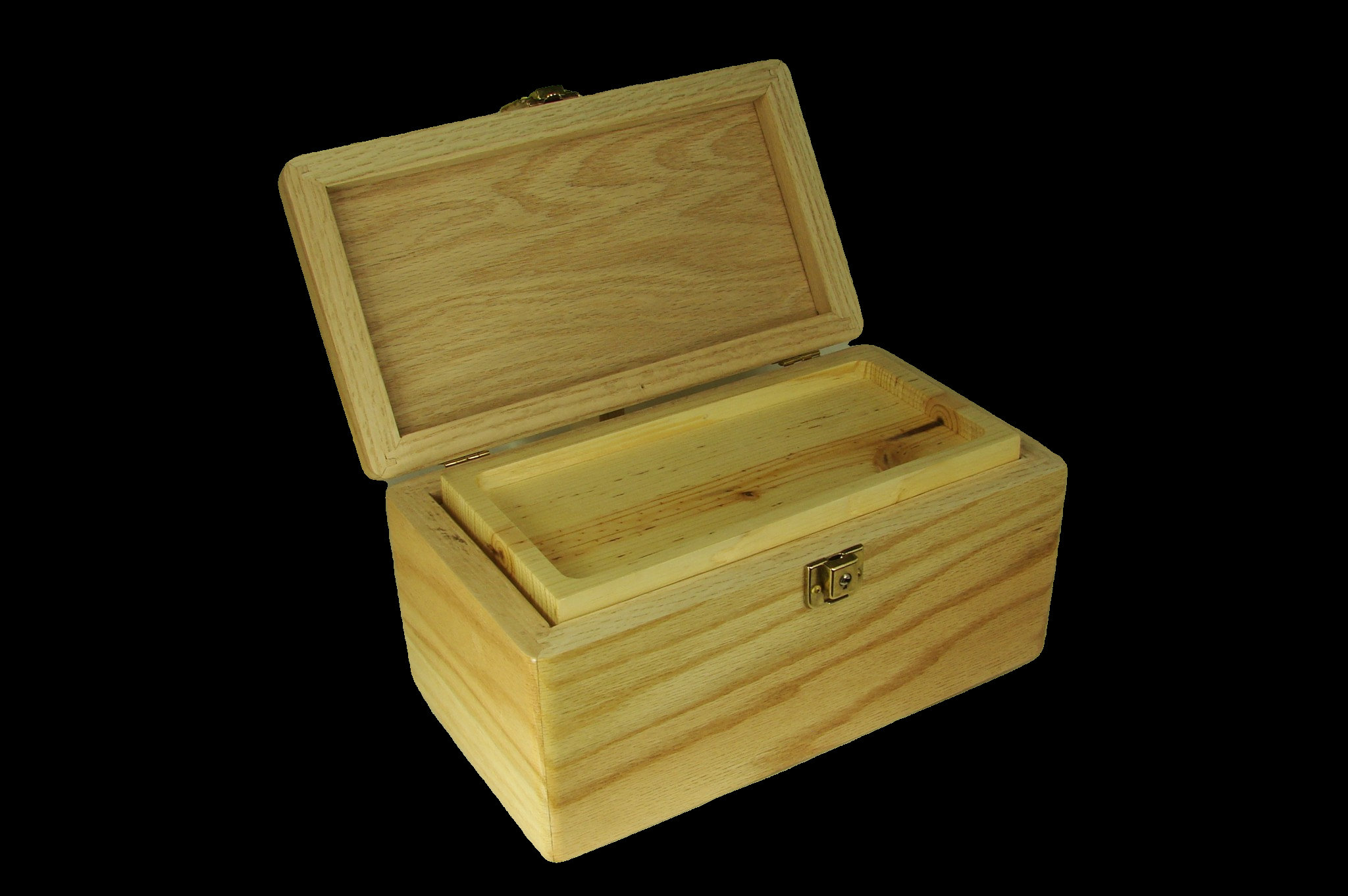 THE BROADMOOR Stash Box, Red Oak,/large Stash Box/ Locking Stash Box ...