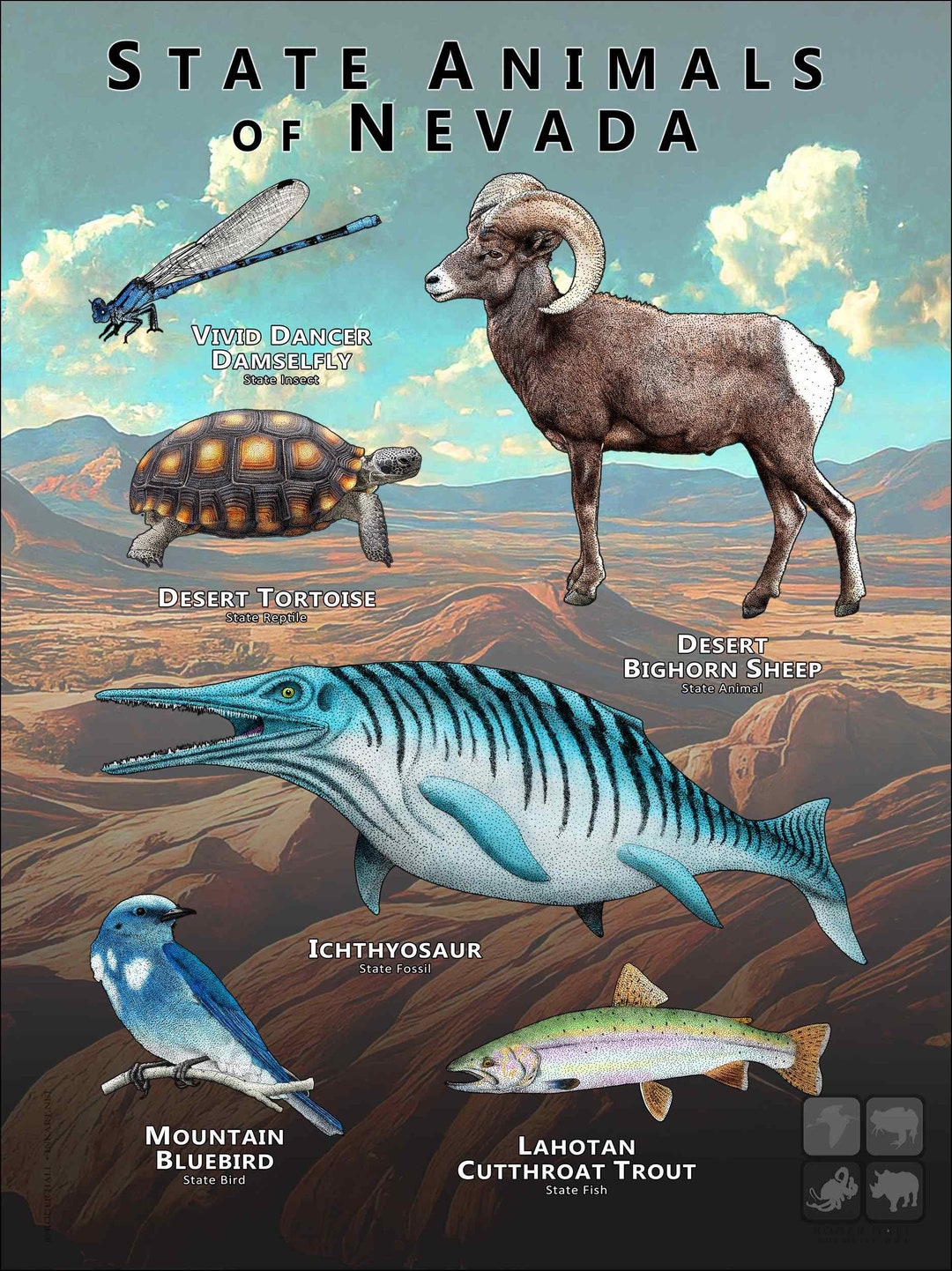 Nevada State Animals - Etsy