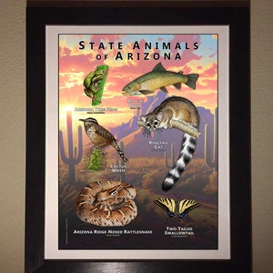 Arizona State Animals Poster Print - Etsy