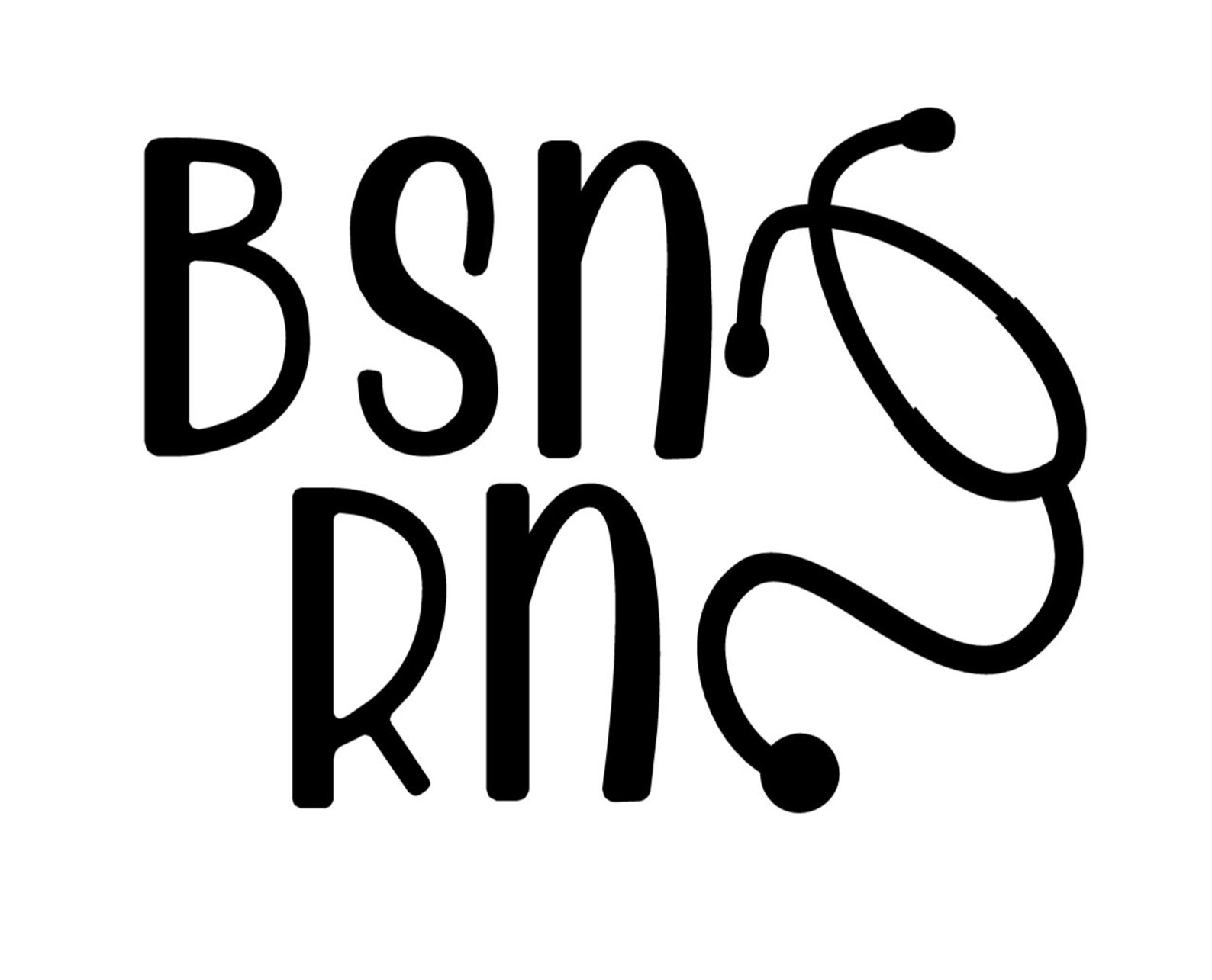 BSN RN Decal Sticker lpn cna ma np msn bsn rn nurse printing | Etsy