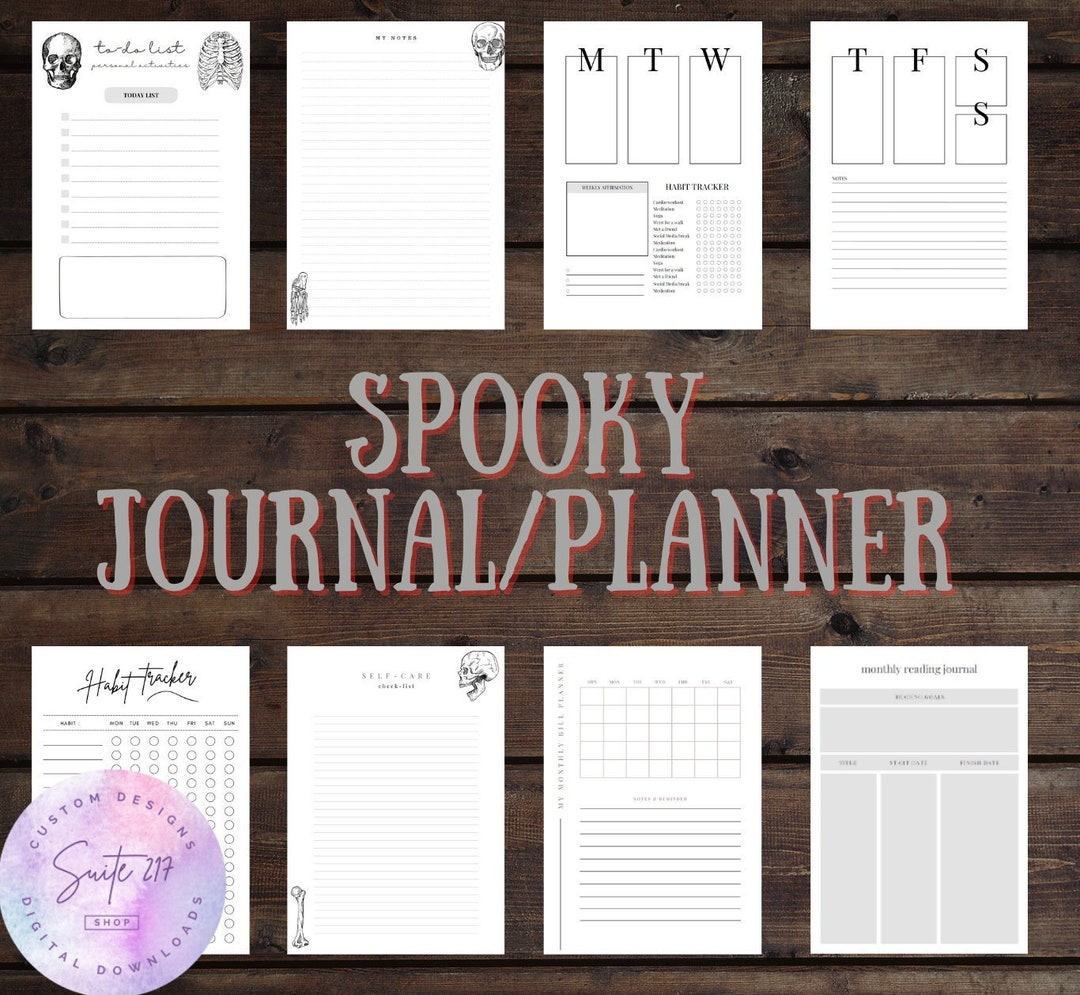 Digital Download Spooky Journal/planner Pages Over 250 Pages - Etsy