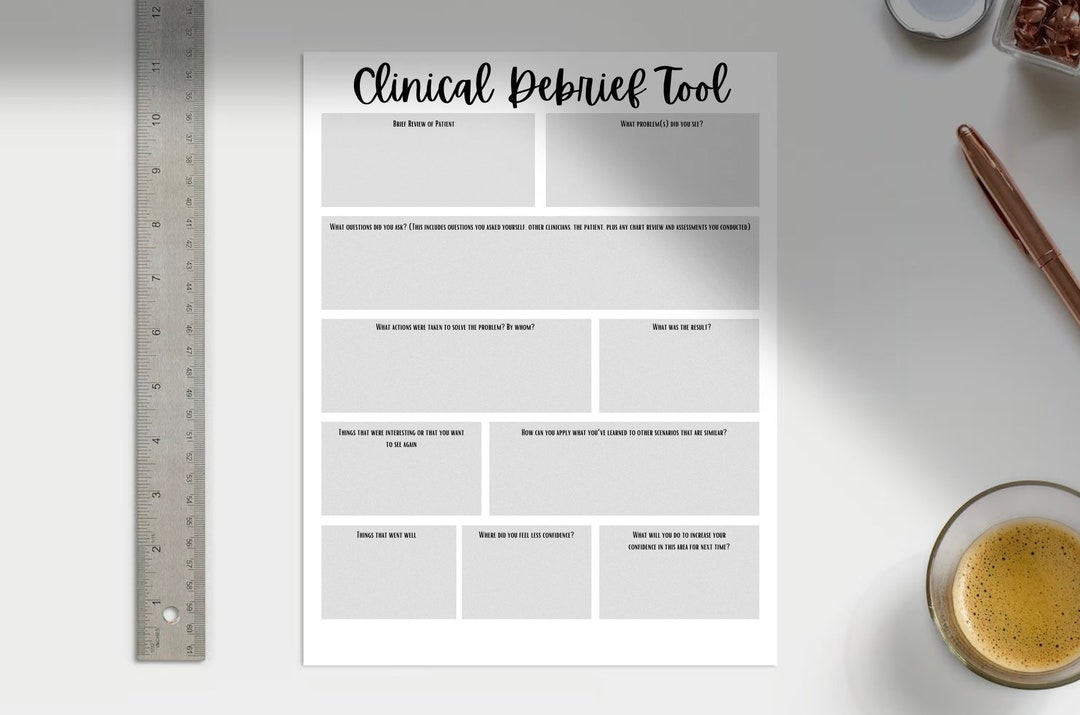 Nursing Clinical Debrief Tool Document - Etsy