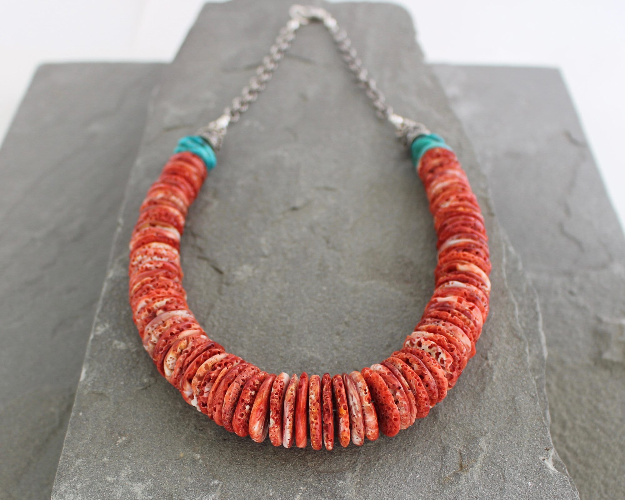 Spiny Oyster Shell Beaded Necklace With Sleeping Beauty | Etsy