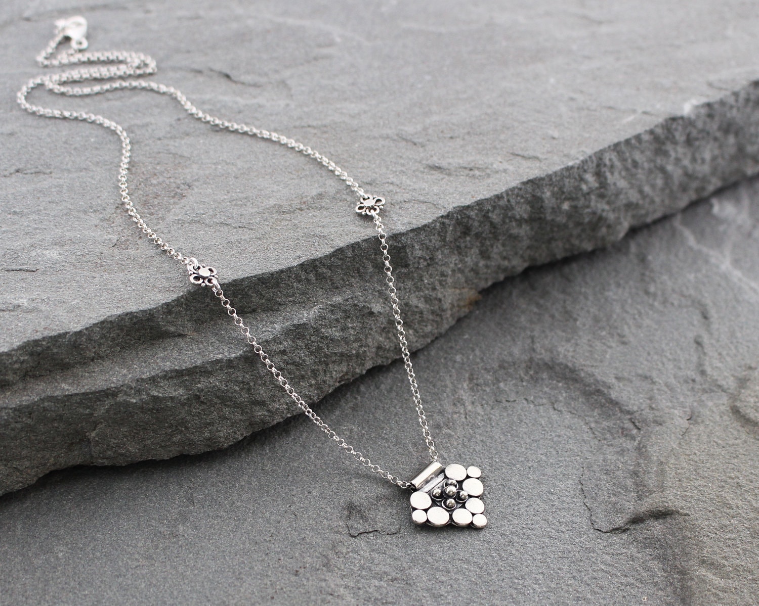Balinese Sterling Silver Pendant Necklace, Bali Jewelry, Modern ...