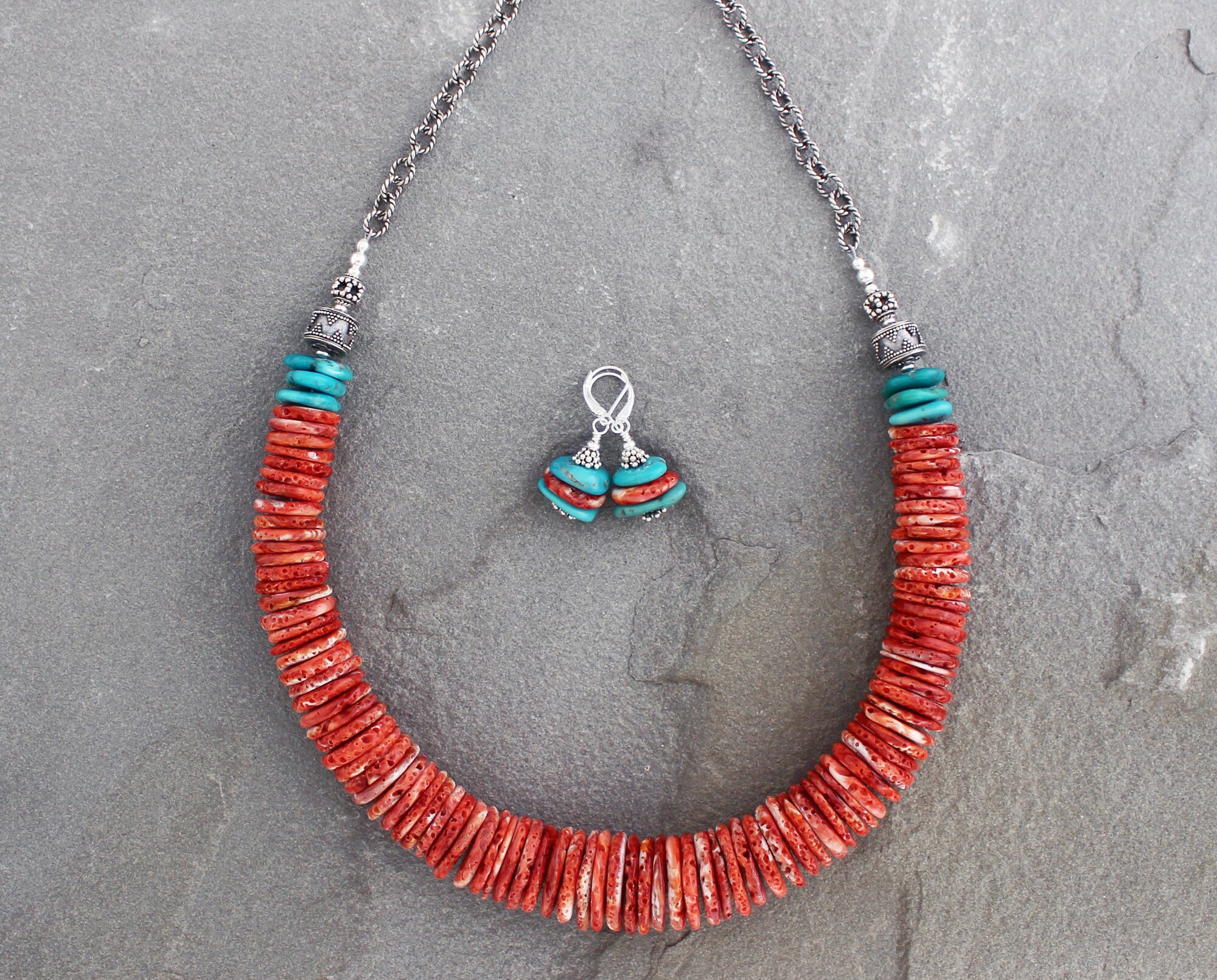 Spiny Oyster Shell Beaded Necklace With Sleeping Beauty | Etsy