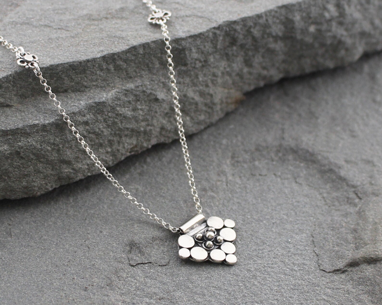 Balinese Sterling Silver Pendant Necklace, Bali Jewelry, Modern ...