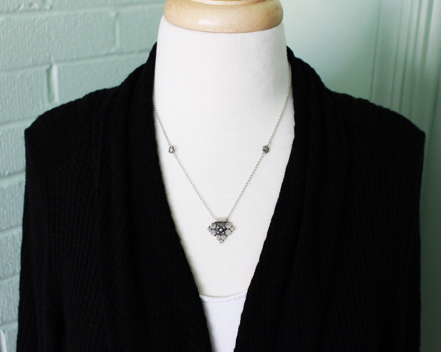 Balinese Sterling Silver Pendant Necklace, Bali Jewelry, Modern ...