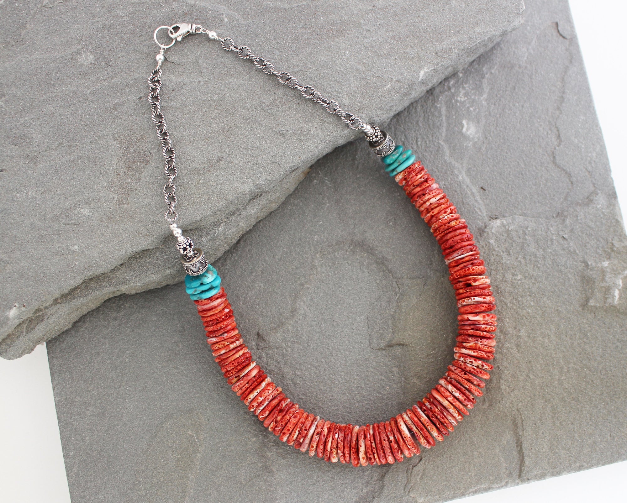 Spiny Oyster Shell Beaded Necklace With Sleeping Beauty | Etsy