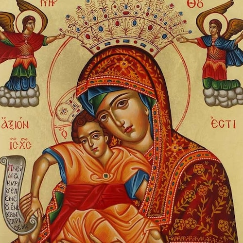 HAND PAINTED Byzantine Icon of Virgin Mary - Etsy