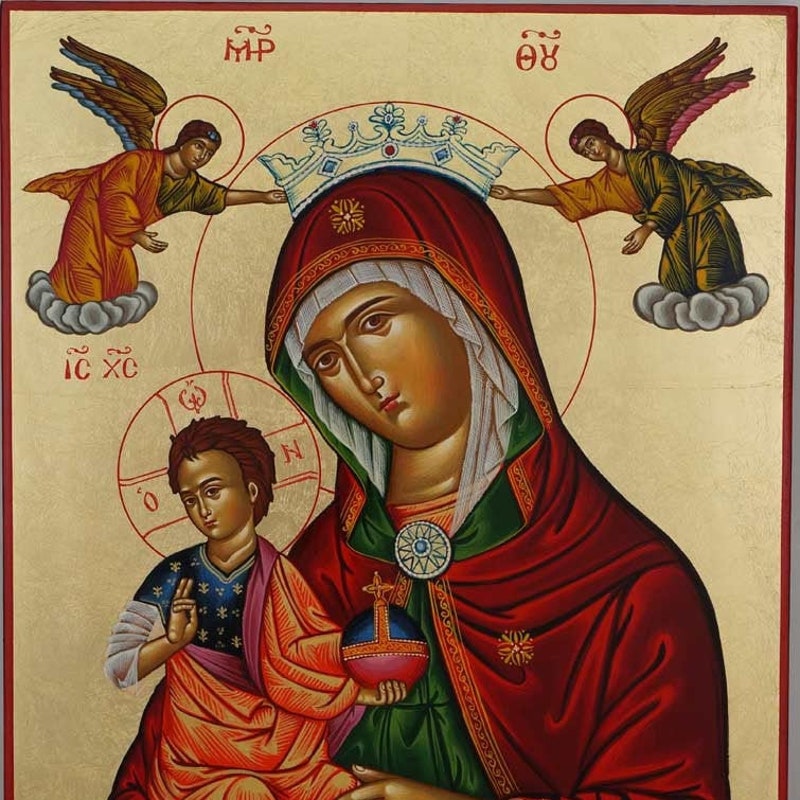 Virgin Mary Icon - Etsy