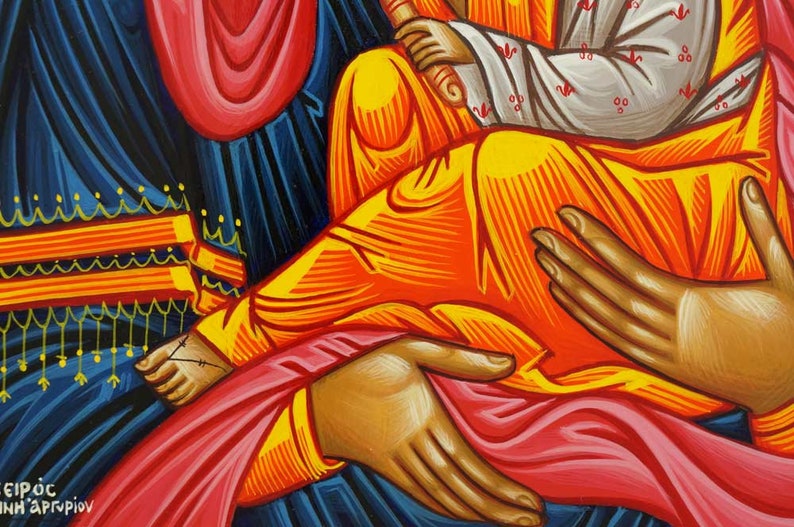 Virgin Mary Tenderness Icon Theotokos Tender Mercy Icon - Etsy