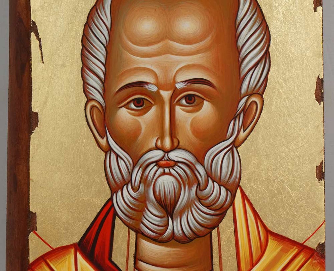St Nicholas Greek Orthodox Icon Saint Nicholas Christian | Etsy