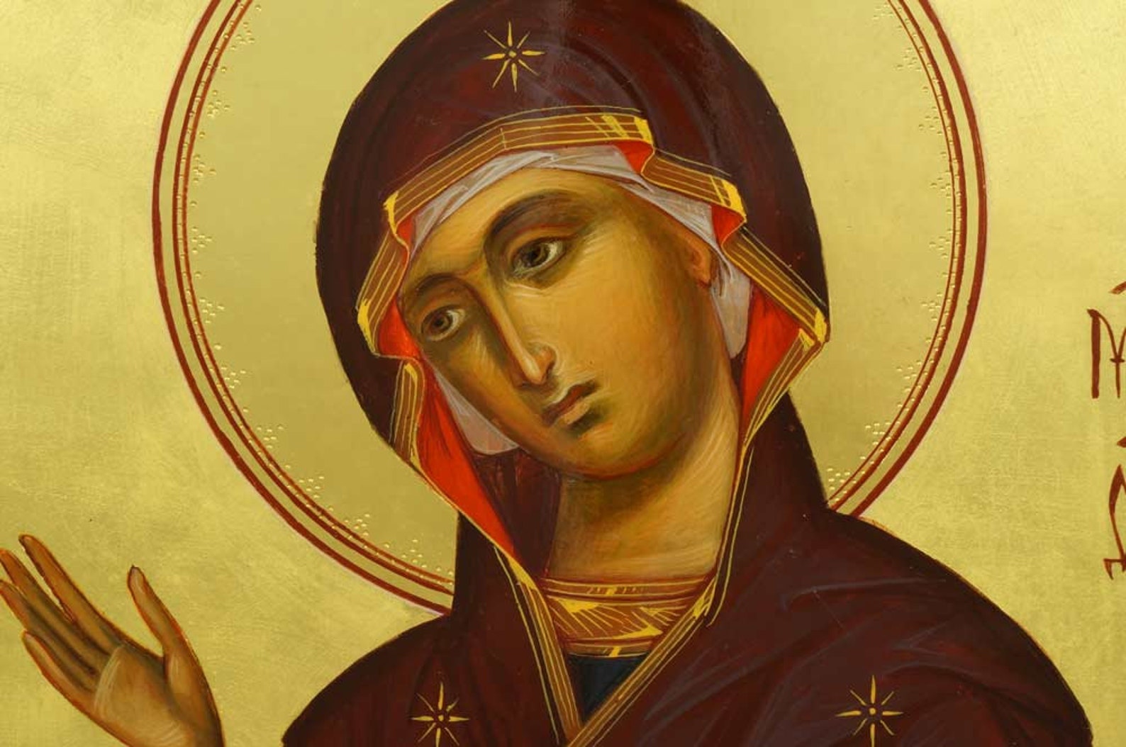 Deesis Icon of the Mother of God Hand-painted Icon Byzantine - Etsy