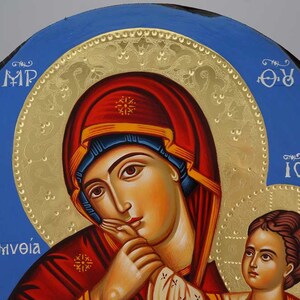 Theotokos Paramythea Icon, Virgin Mary Paramythia Hand-painted Greek ...