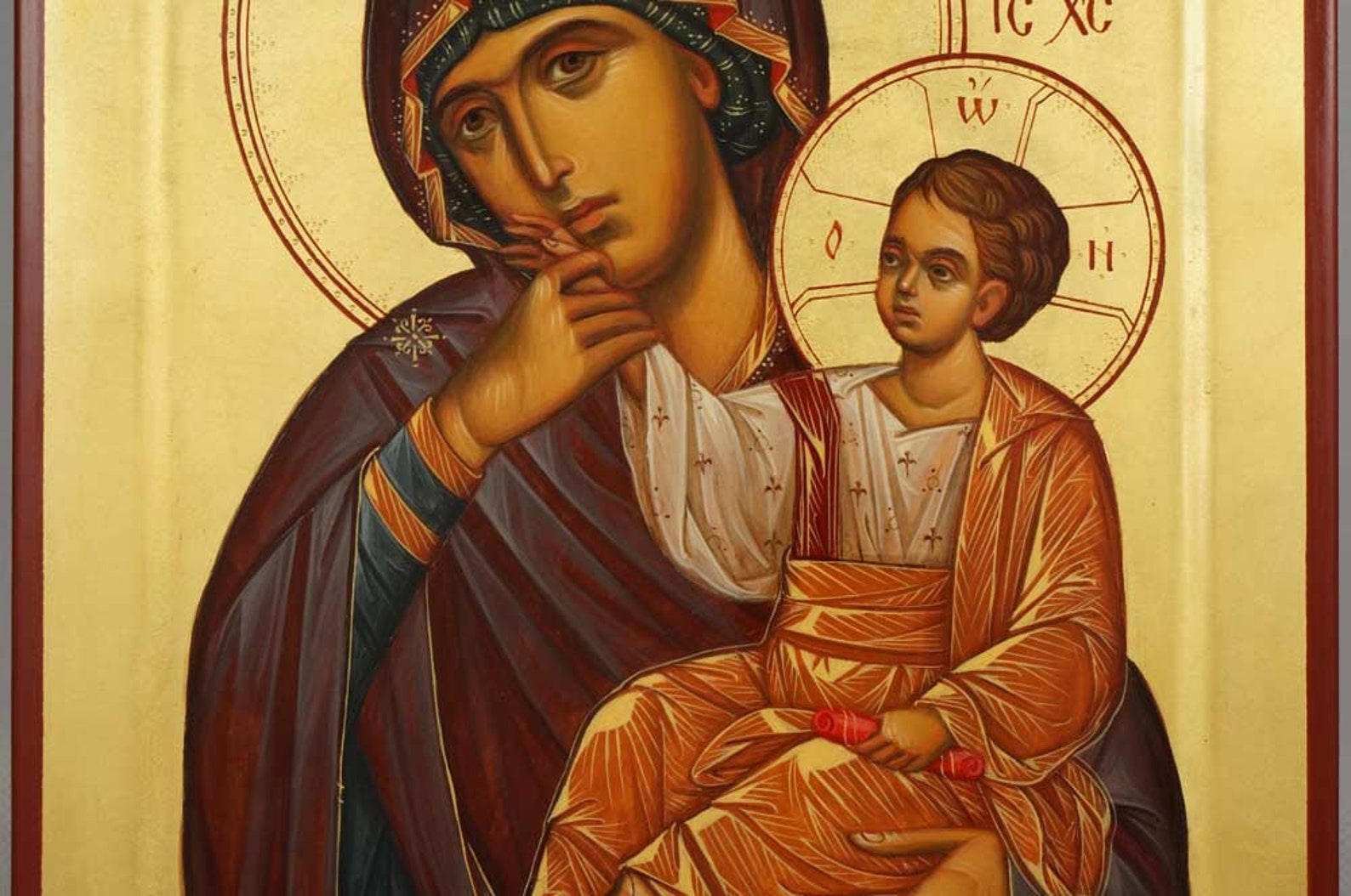 Panagia Paramythia Hand-painted Icon Byzantine Orthodox Icon | Etsy