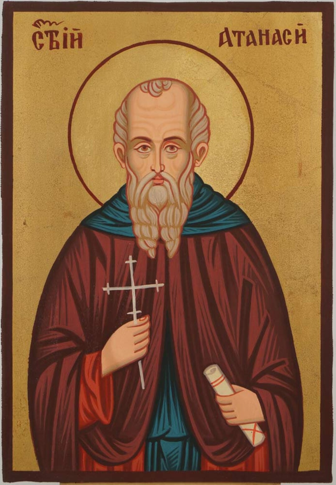 St Athanasius of Alexandria Icon Hand-painted Orthodox Christian ...