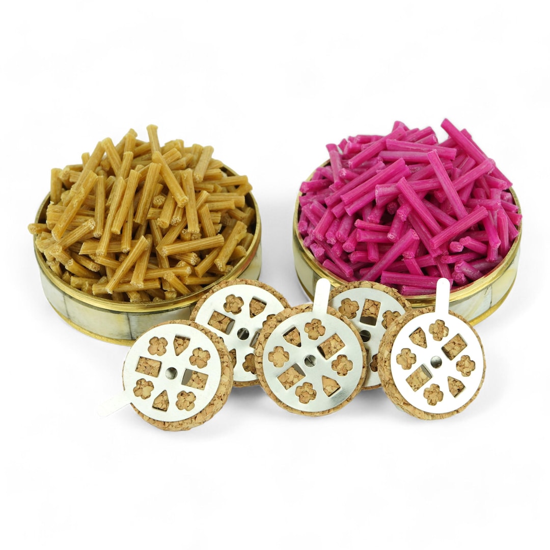 Wicks and Cork Floats for Orthodox Vigil Oil Lamps - Beeswax and Paraffin Wicks Set for Floating ...