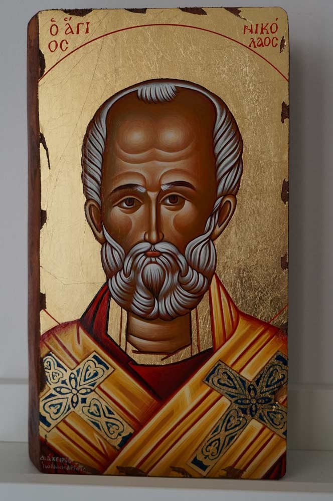 St Nicholas Greek Orthodox Icon Saint Nicholas Christian - Etsy