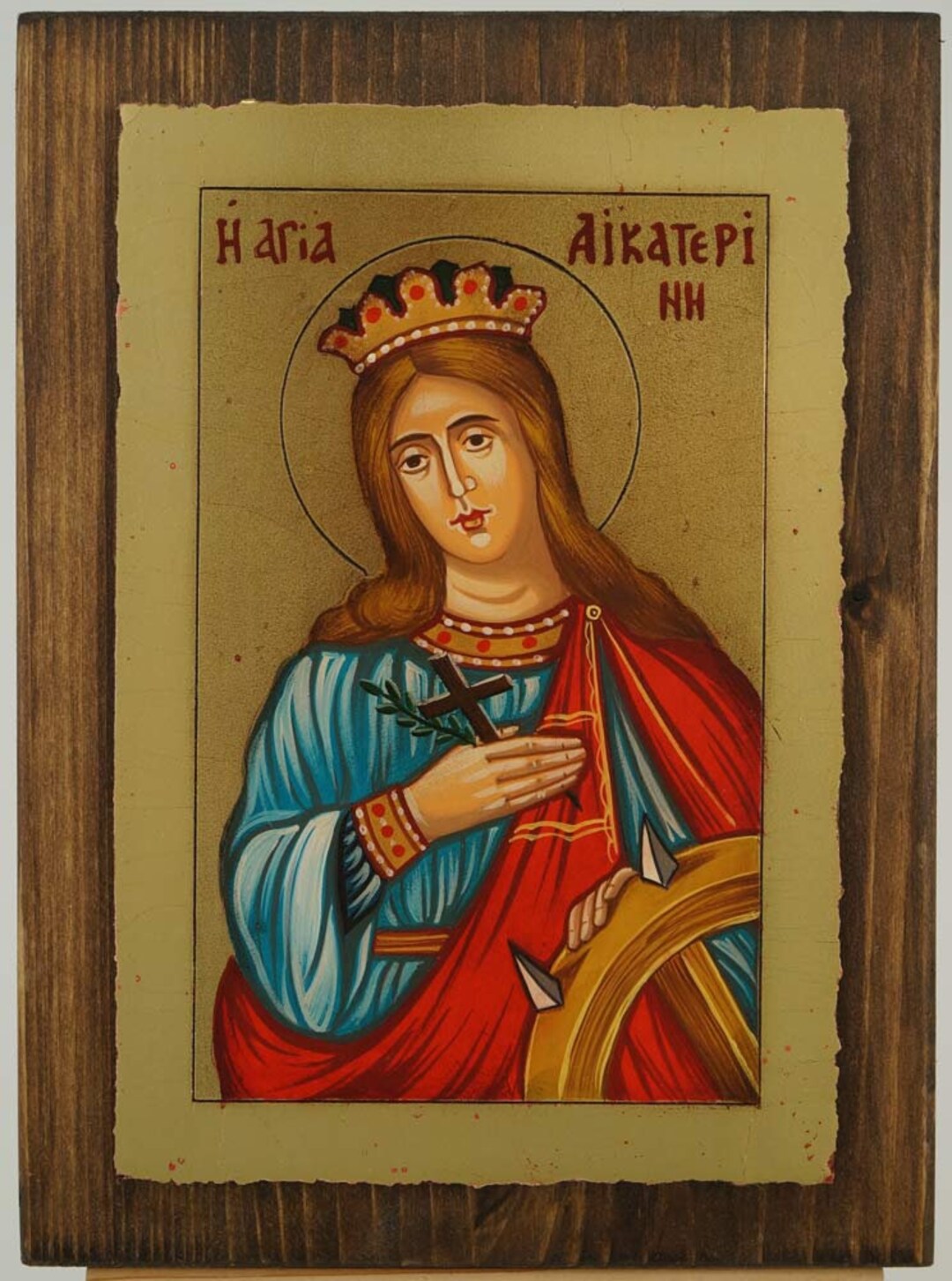 St Catherine of Alexandria small Icon Hand-painted Orthodox Christian ...