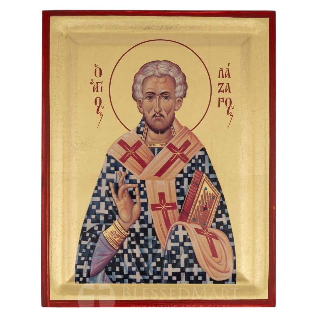 Saint Lazarus Icon – Byzantine Wall Icon | Boxed - Etsy