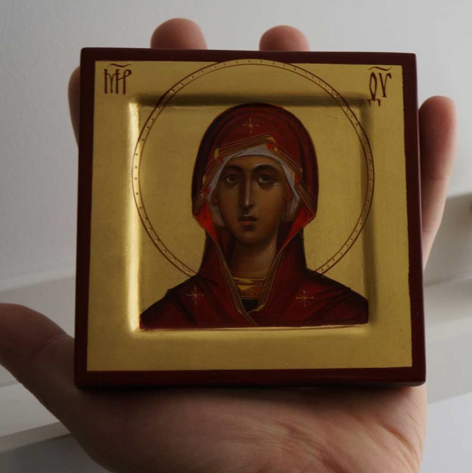 Theotokos Hand-painted Icon Byzantine Orthodox Icon of Virgin | Etsy