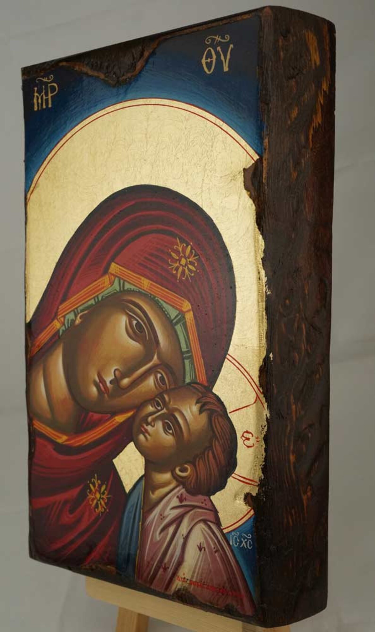 Theotokos Tenderness Hand-painted Greek Orthodox Icon Virgin - Etsy