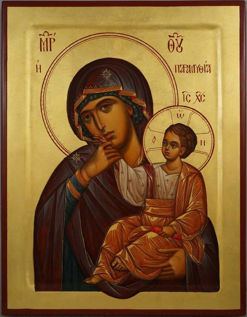 Panagia Paramythia Hand-painted Icon Byzantine Orthodox Icon - Etsy ...
