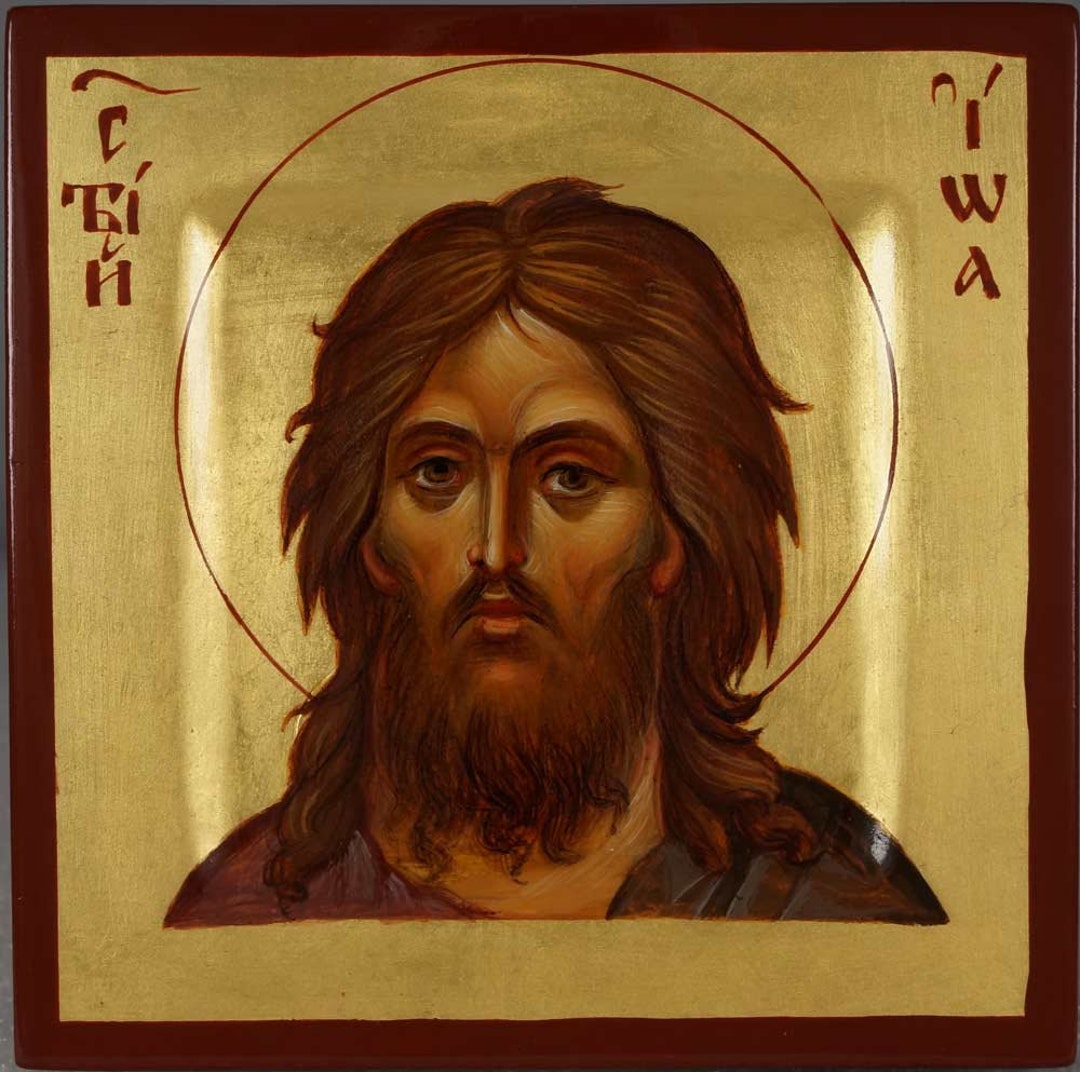 Hand-painted Saint John the Baptist Icon: Byzantine Orthodox Art - Etsy