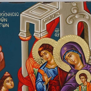 Adoration of the Magi Hand-painted Greek Orthodox Icon, Christian ...