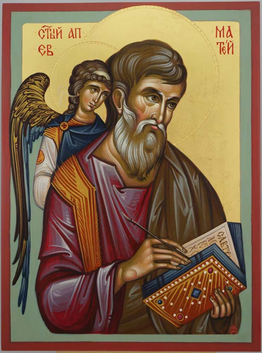 Apostle Matthew the Evangelist Icon Hand-painted Orthodox Christian ...