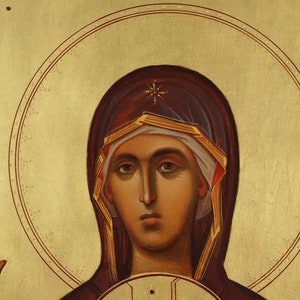 Our Lady of the Sign Hand-painted Icon Byzantine Orthodox Icon of ...